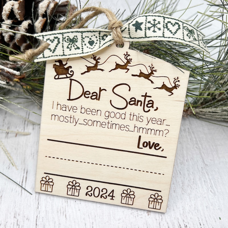Dear Santa Ornament - Etsy