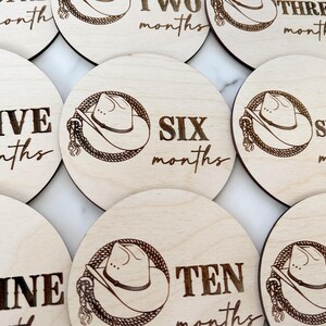 Cowboy Monthly Milestone Marker for Baby, Newborn Photo Prop, Cowboy ...