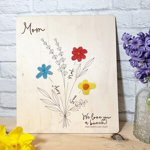 Mother's Day Handprint Sign, Handprint Art for Mom, Flower Craft ...
