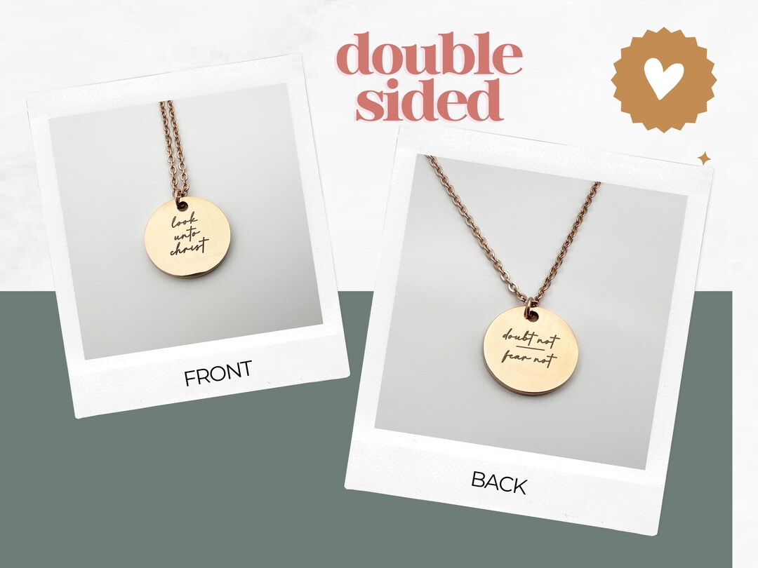Look Unto Christ Doubt Not Fear Not Disc Necklace, LDS Youth Theme 2025 ...