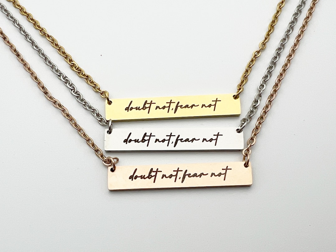Doubt Not, Fear Not Bar Necklace, LDS Youth Theme 2025, D&C 6 36 ...