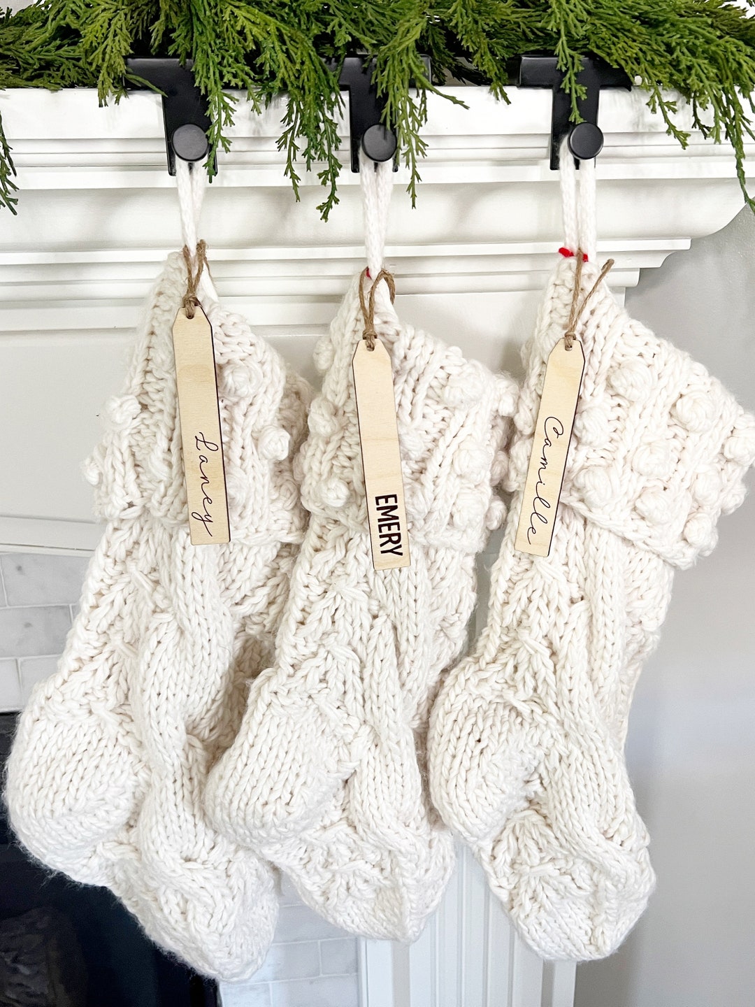 Personalized Stocking Tag, Farmhouse Stocking Tags, Farmhouse Christmas ...