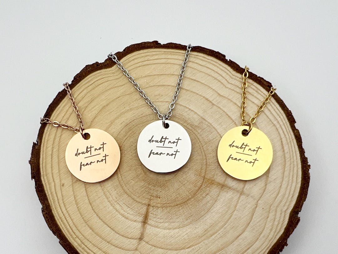 Doubt Not Fear Not Disc Necklace, LDS Youth Theme 2025, Seminary ...