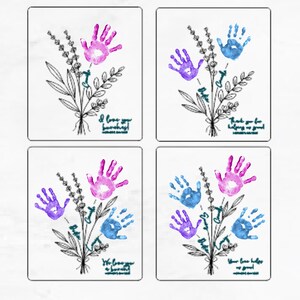 Mother's Day Handprint Sign, Handprint Art for Mom, Flower Craft ...