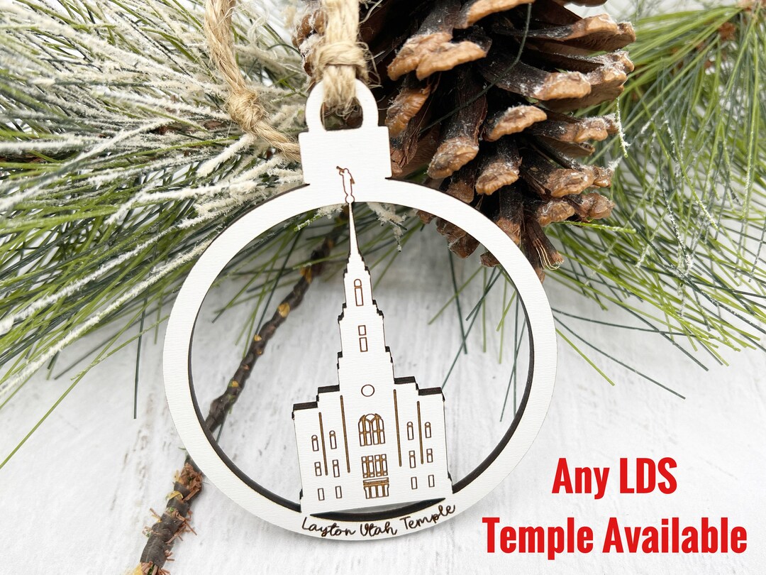 LDS Temple Christmas Ornaments, LDS Primary Christmas Gifts, Neighbor ...