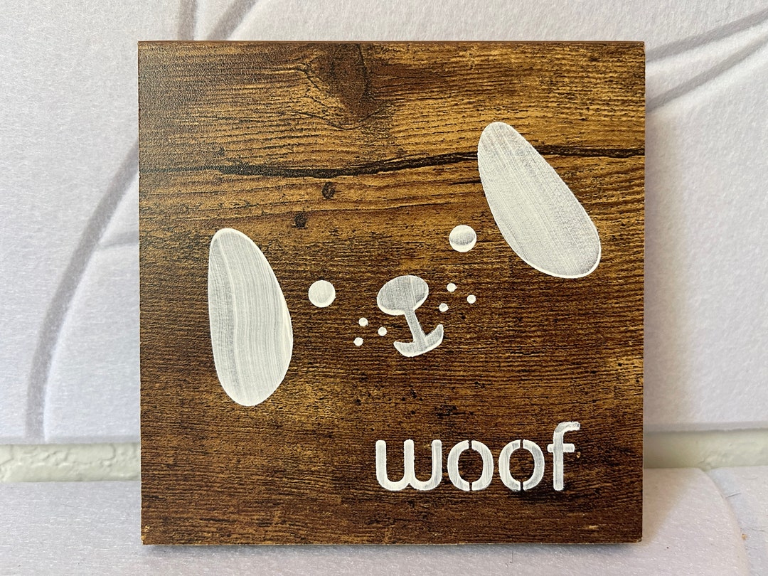 Rustic Wooden Dog Sign - Farmhouse Wall Art - Handpainted Wall Art ...