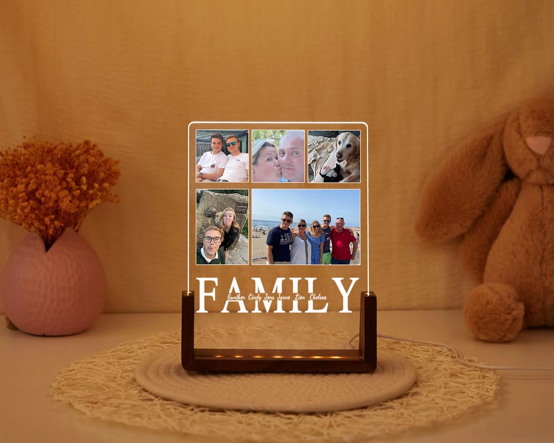 Custom Photo Collage LED Light,personalized Photo Night Light,best ...