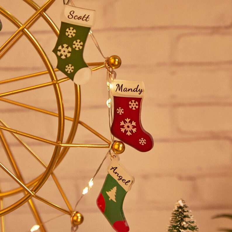 Personalized Family Ferris Wheel, Grandkids Ornament, Custom Name Night ...