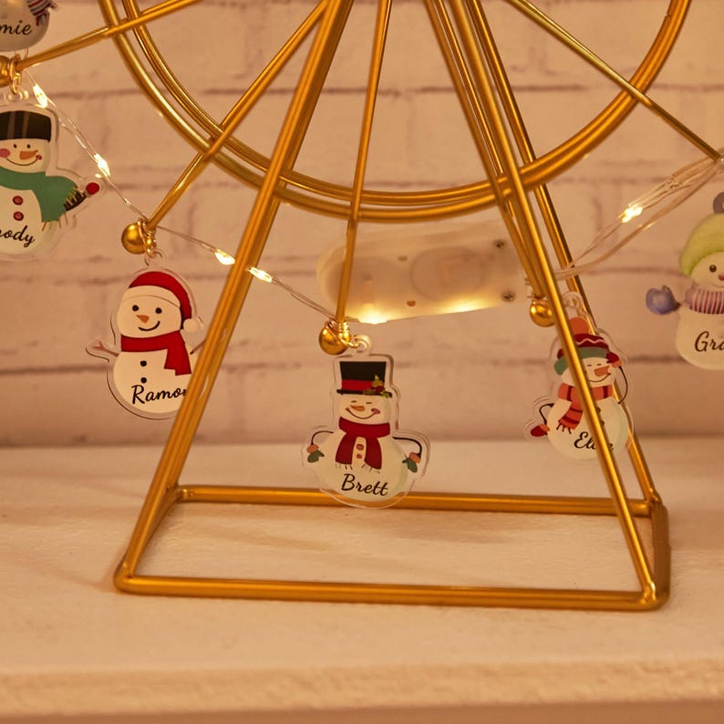 Personalized Family Ferris Wheel, Grandkids Ornament, Custom Name Night ...
