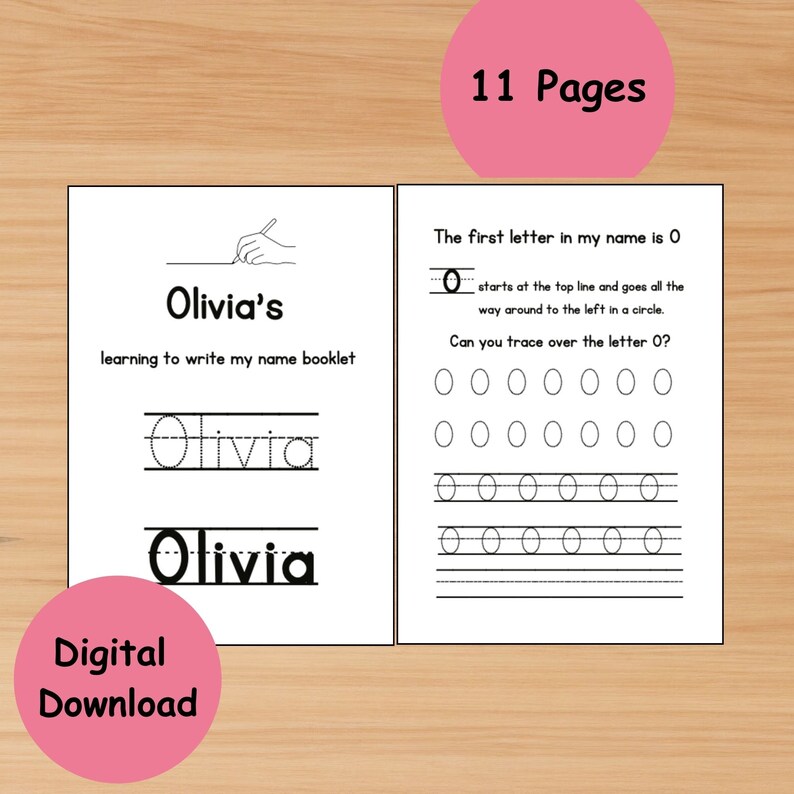 Olivia Printable Learning to Write My Name Booklet | Name Writing ...