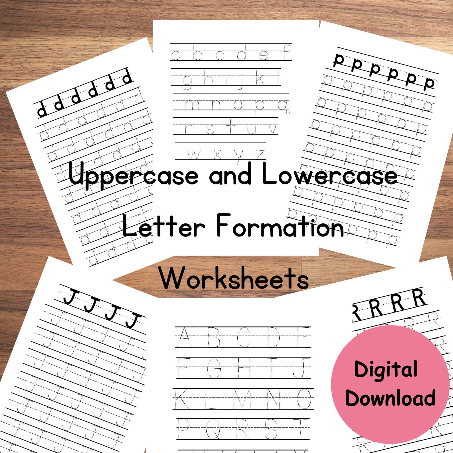 Printable Uppercase and Lowercase Formation Practise Worksheets 54 Page ...