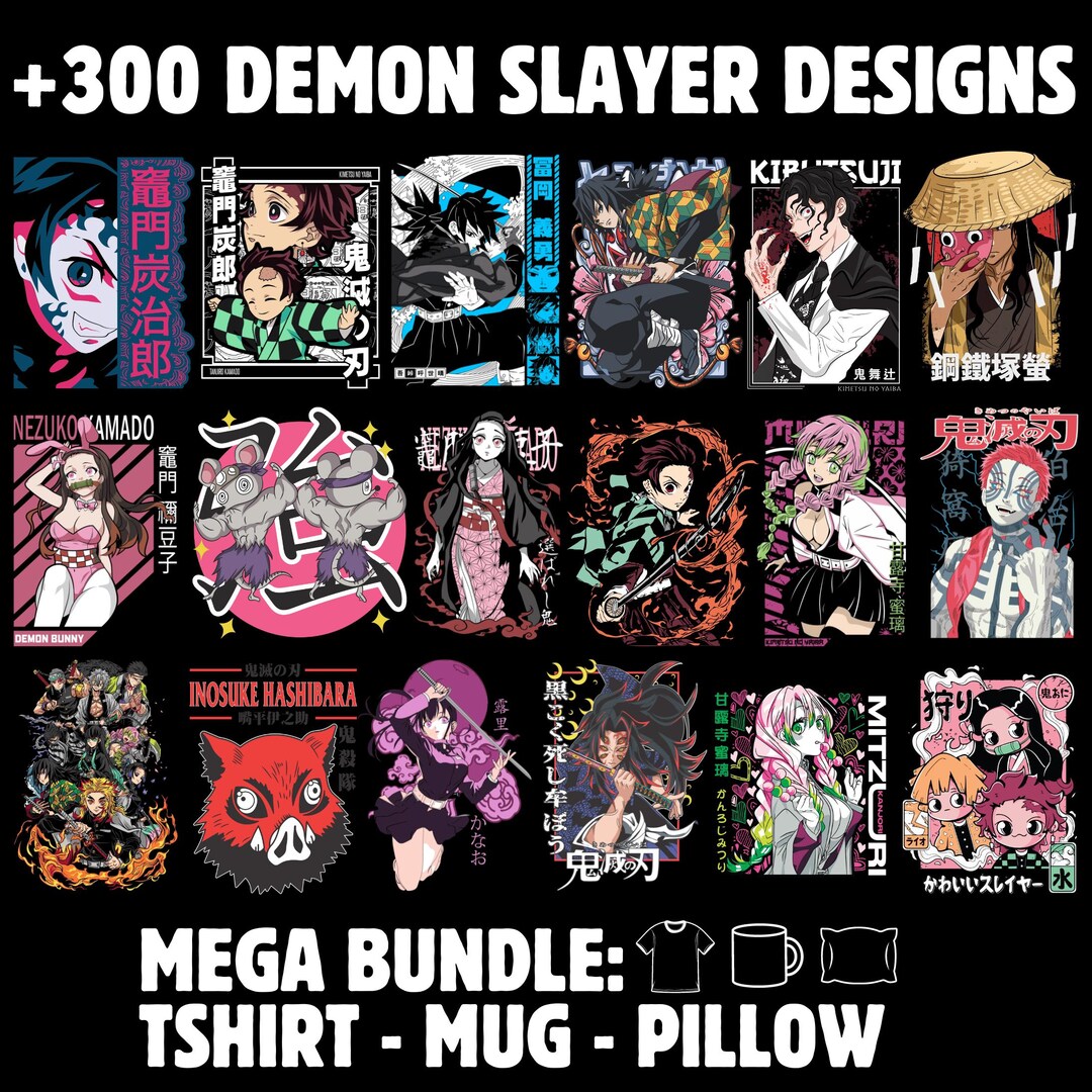 Buy Demon Slayer Bundle 300 Demon Slayer 2024 Anime Shirt Design L ...
