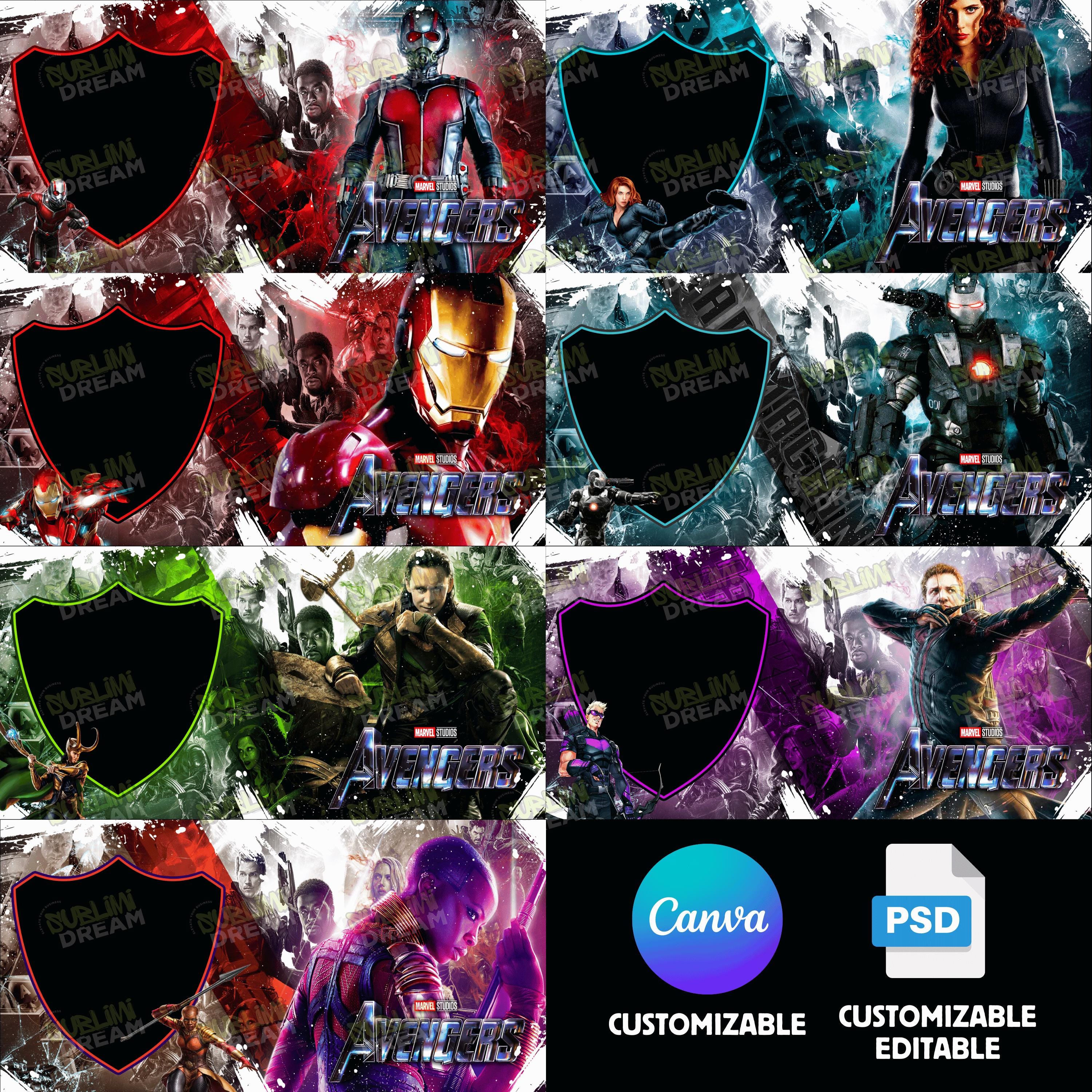 Avengers PNG Mugs Avengers Bundle Super Heroes Digital Set Clipart ...