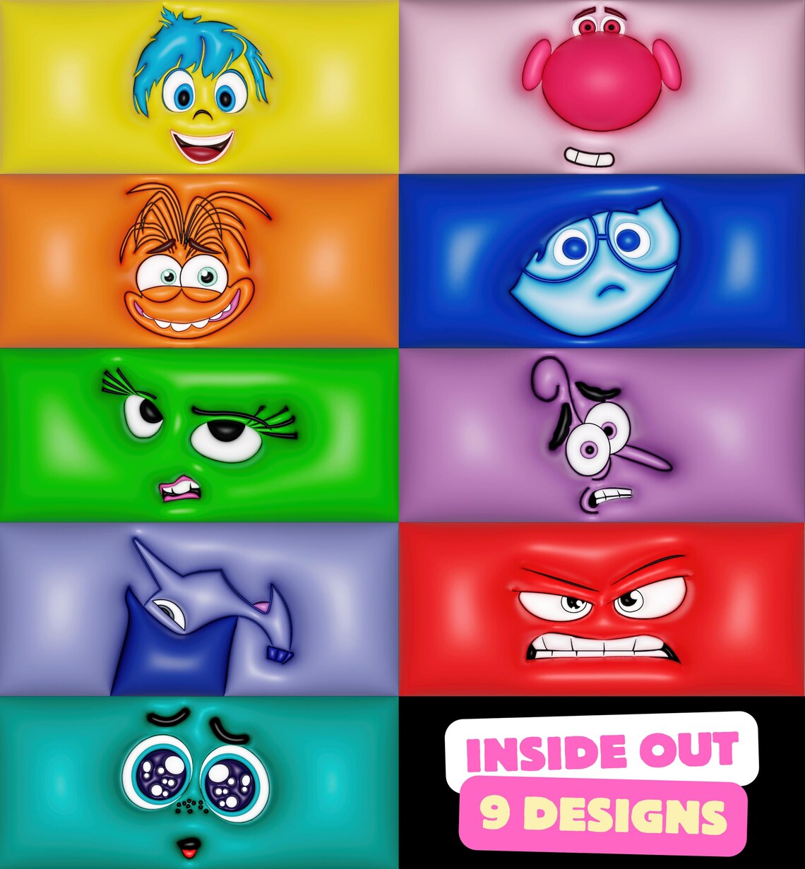 Inside Out 2 3d Mung Designs 3D Inflated Inside Out 2 Digital Design ...