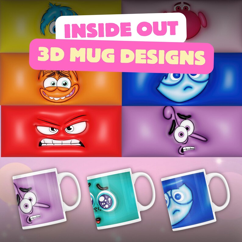 Inside Out 2 3d Mung Designs 3D Inflated Inside Out 2 Digital Design ...