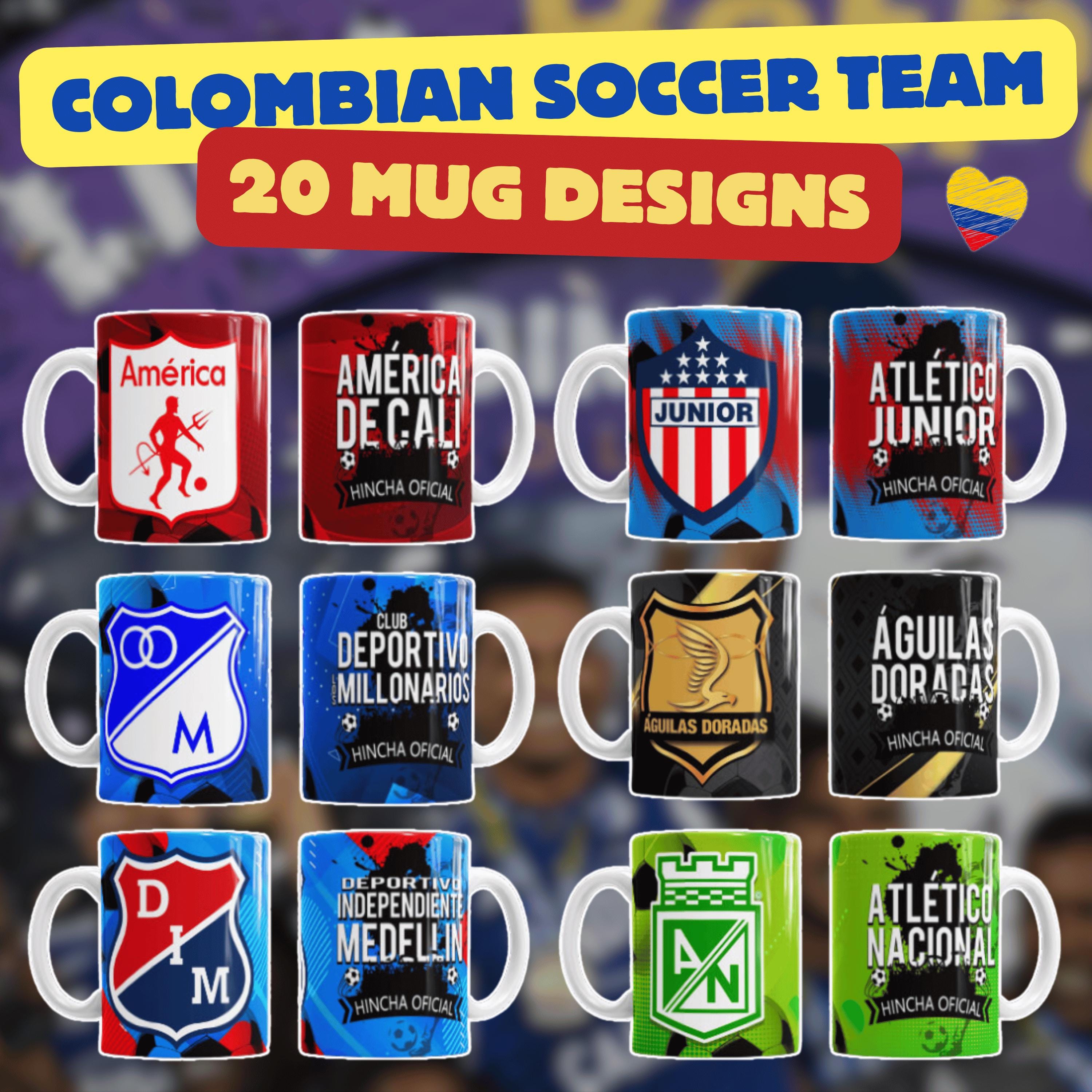 Mug Designs of Colombian Soccer Teams Gift for Him Colombia Art ...