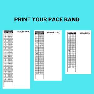 Printable Marathon Pace Bands With Custom Pace Finish Time Calculator ...