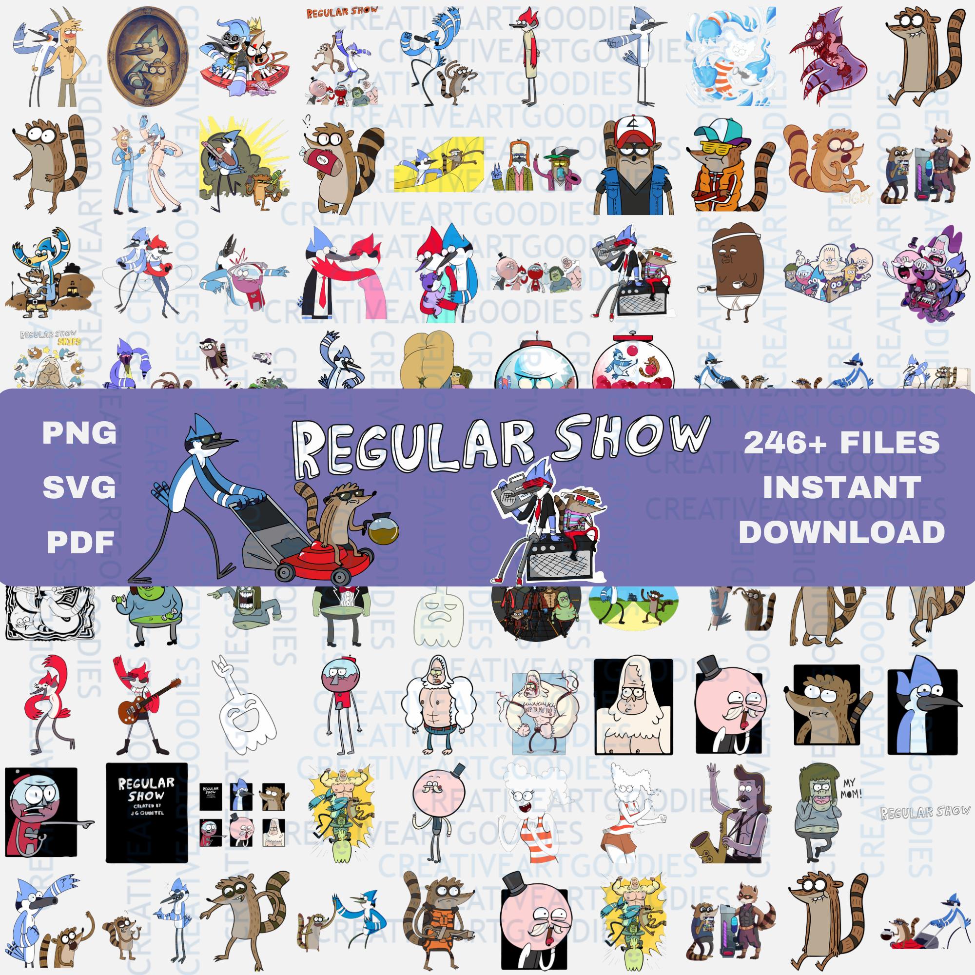 82 Designs Regular Show SVG PNG PDF Bundle | Mordecai & Rigby Vector ...