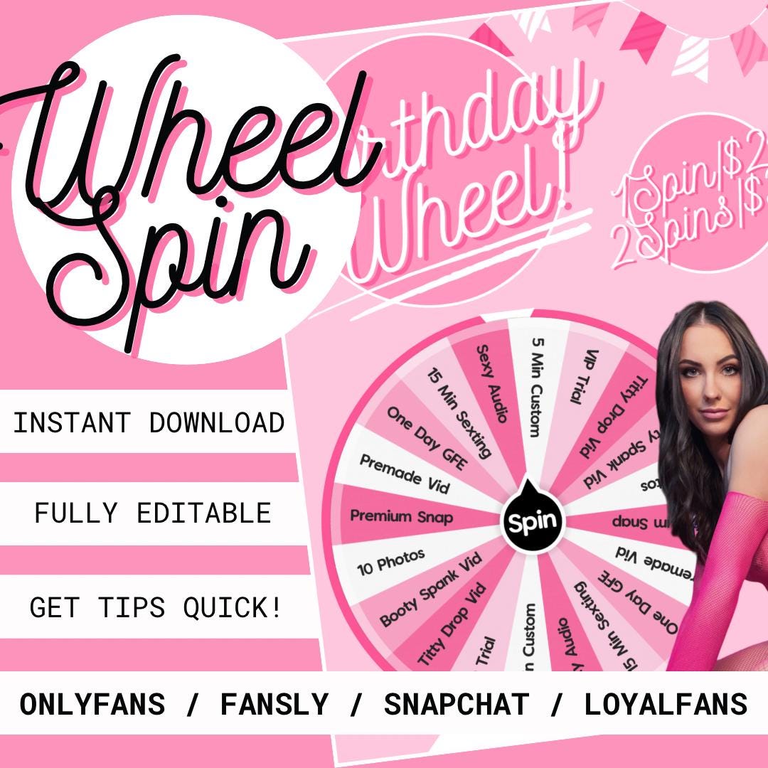 Onlyfans Birthday Wheel Spin, Tipping Game, Instant Download, OF Tip ...