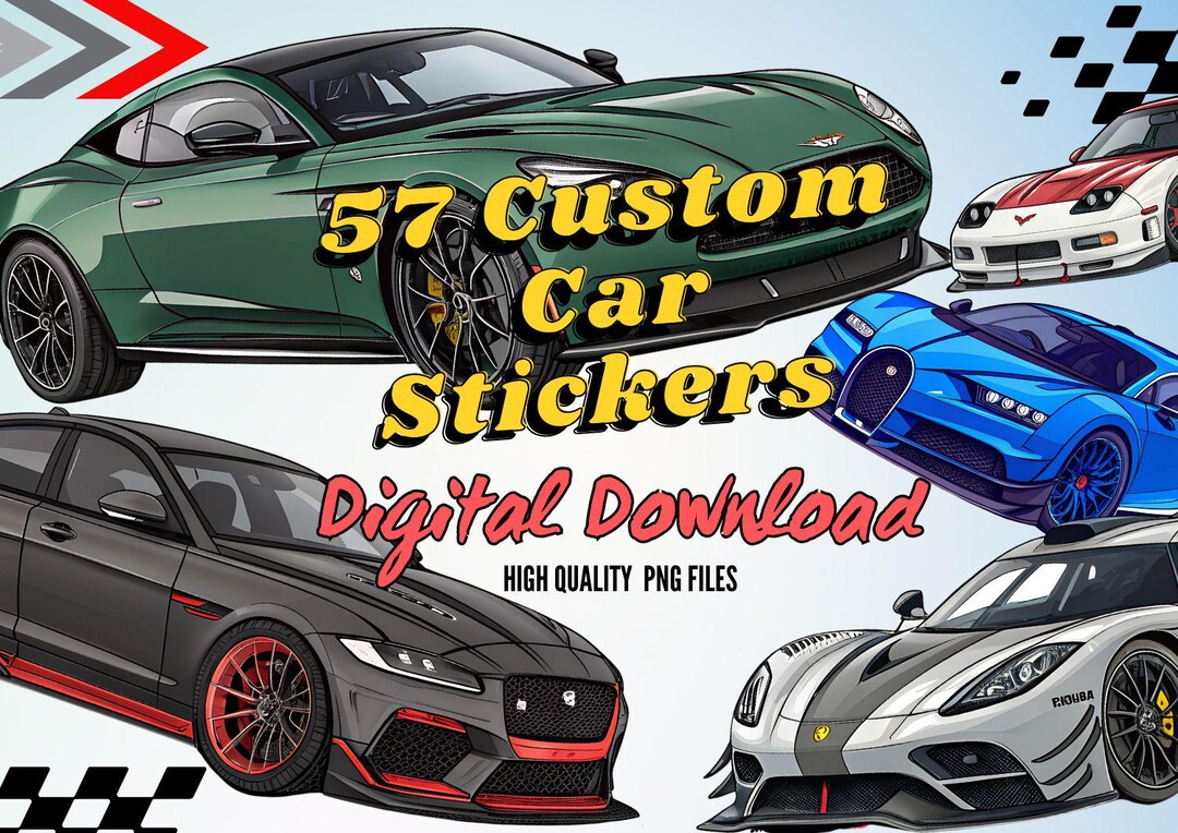 Car Sticker Collection, Luxury Car Decals, Sports Cars,exotic Car ...