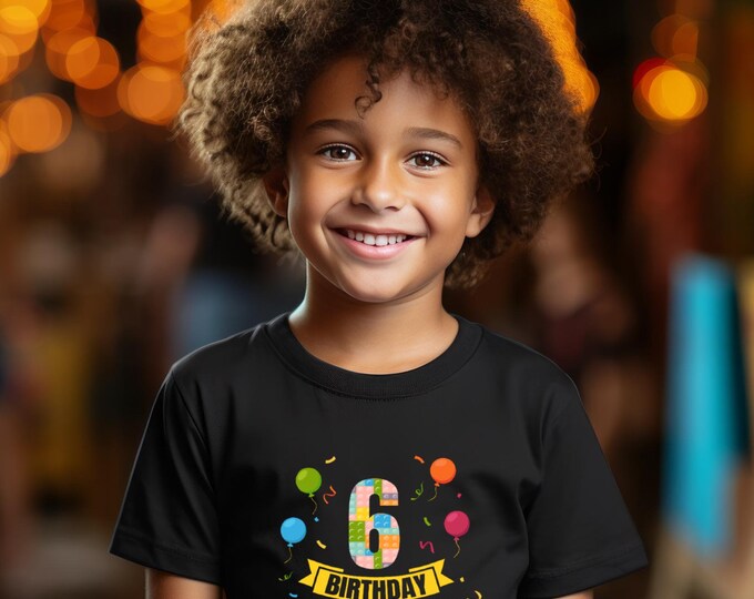 6 Birthday Boy 6th Years Old Sixth Six Master Builder Building Blocks ...