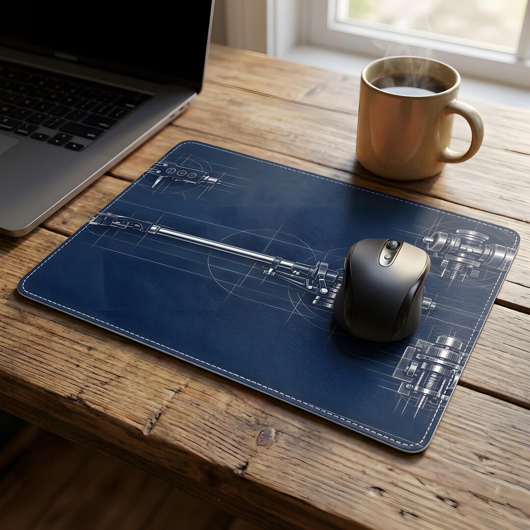 Vintage Hi-fi Turntable Mouse Mat: Analog Audio Technical Blueprint ...
