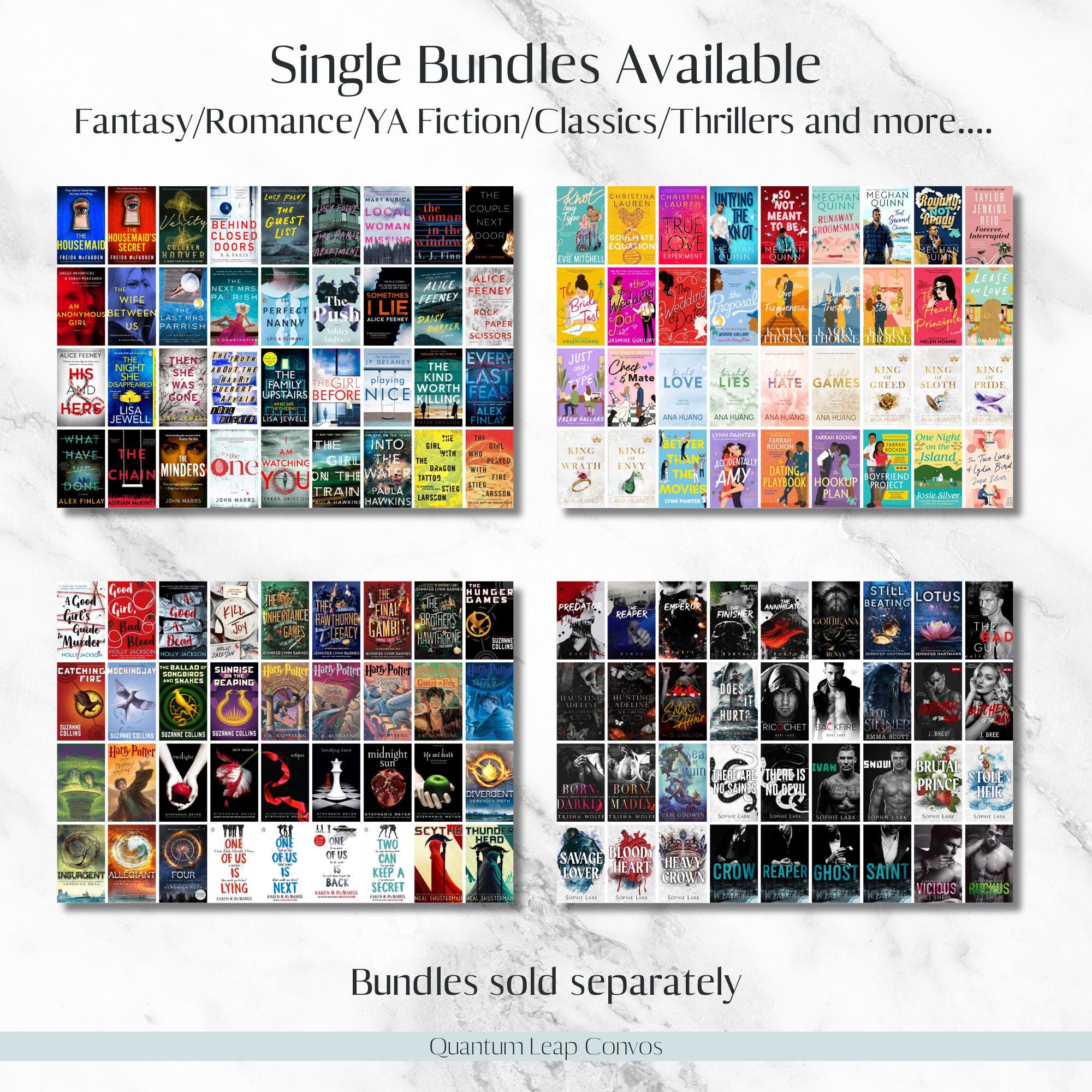 MEGA Booktok Sticker Bundle: 1400+ Printable Book Stickers Digital PDF ...