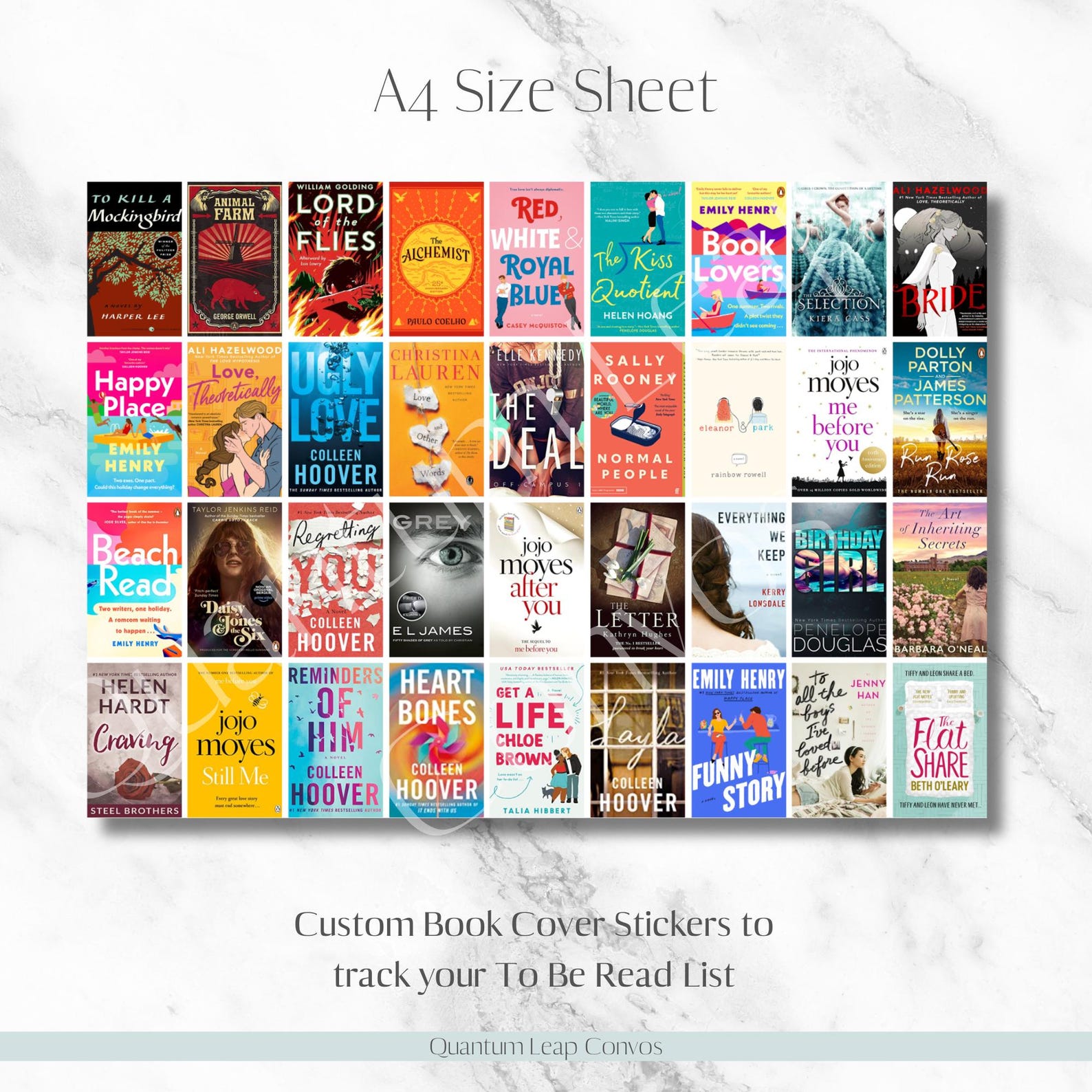 Printable Custom Book Cover Stickers X25 Sheets | 36 Stickers per Sheet ...