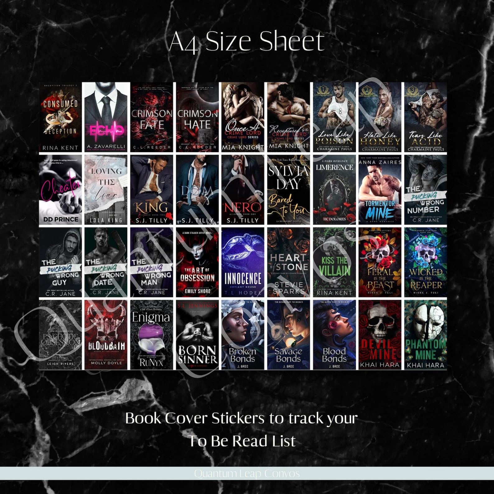 Booktok Dark Romance Sticker Bundle: 200+ Printable Book Cover Art (PDF ...