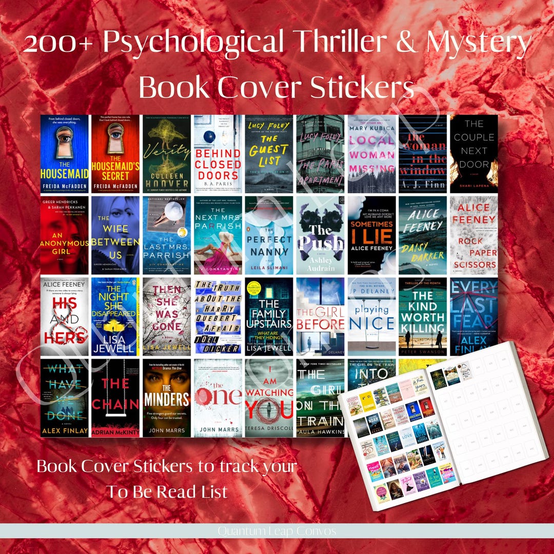 200+ Psychological Thriller Book Cover Stickers: Printable Booktok ...