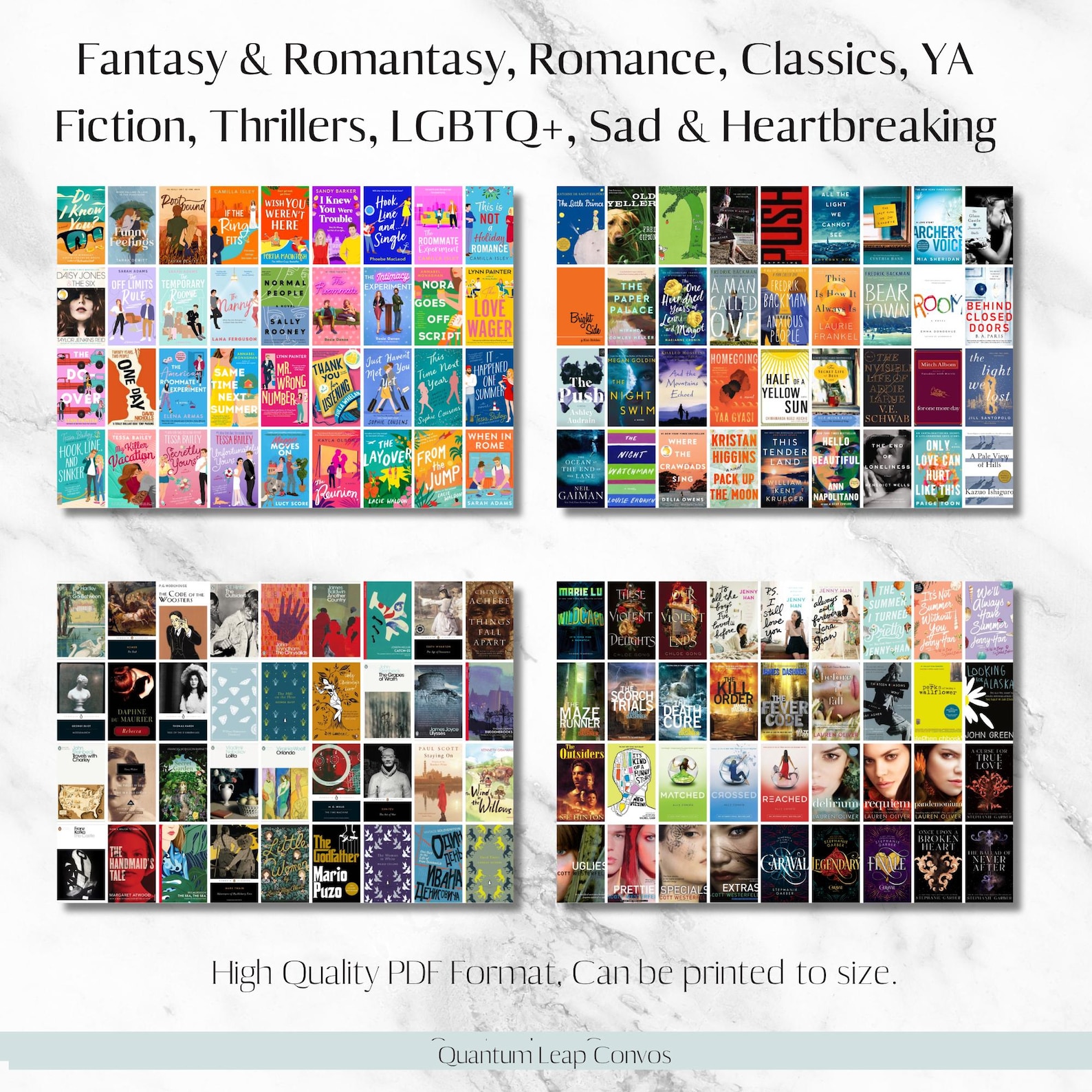MEGA Booktok Sticker Bundle: 1400+ Printable Book Stickers Digital PDF ...