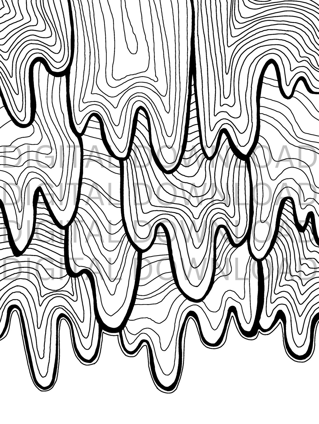 Drip Art coloring Page - Etsy