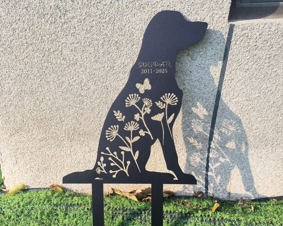 Customized Memorial Stake Metal for Dogs,pet Memorial Stake,dog Grave ...