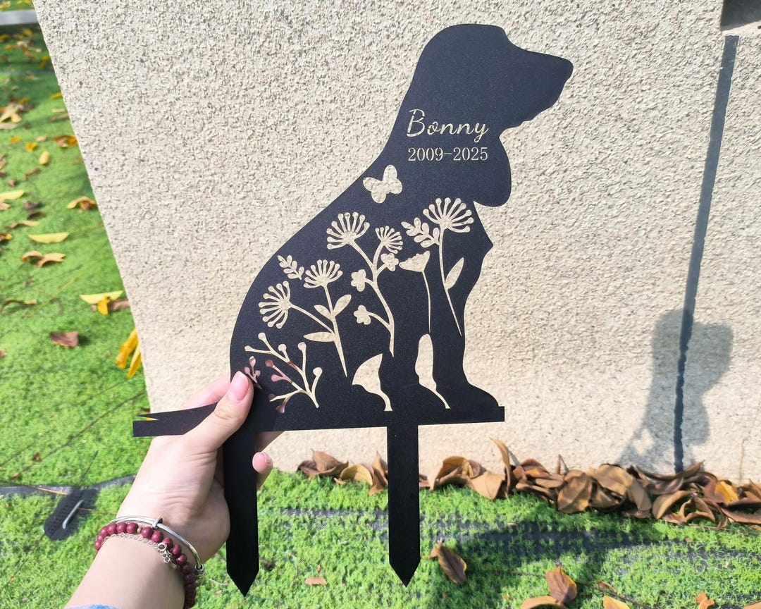 Custom Steel Pet Memorial Stake, Personalized Dog Garden Sign - Etsy