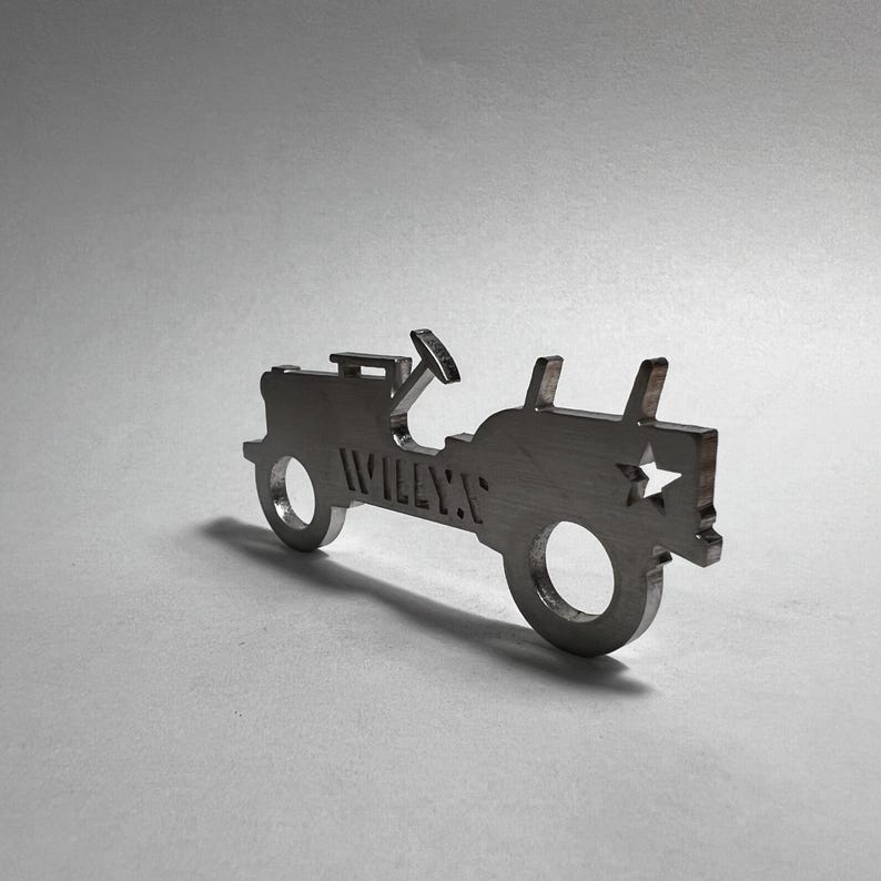 1950’s Willy’s Jeep Keychain - Stainless - Lasercut - Etsy