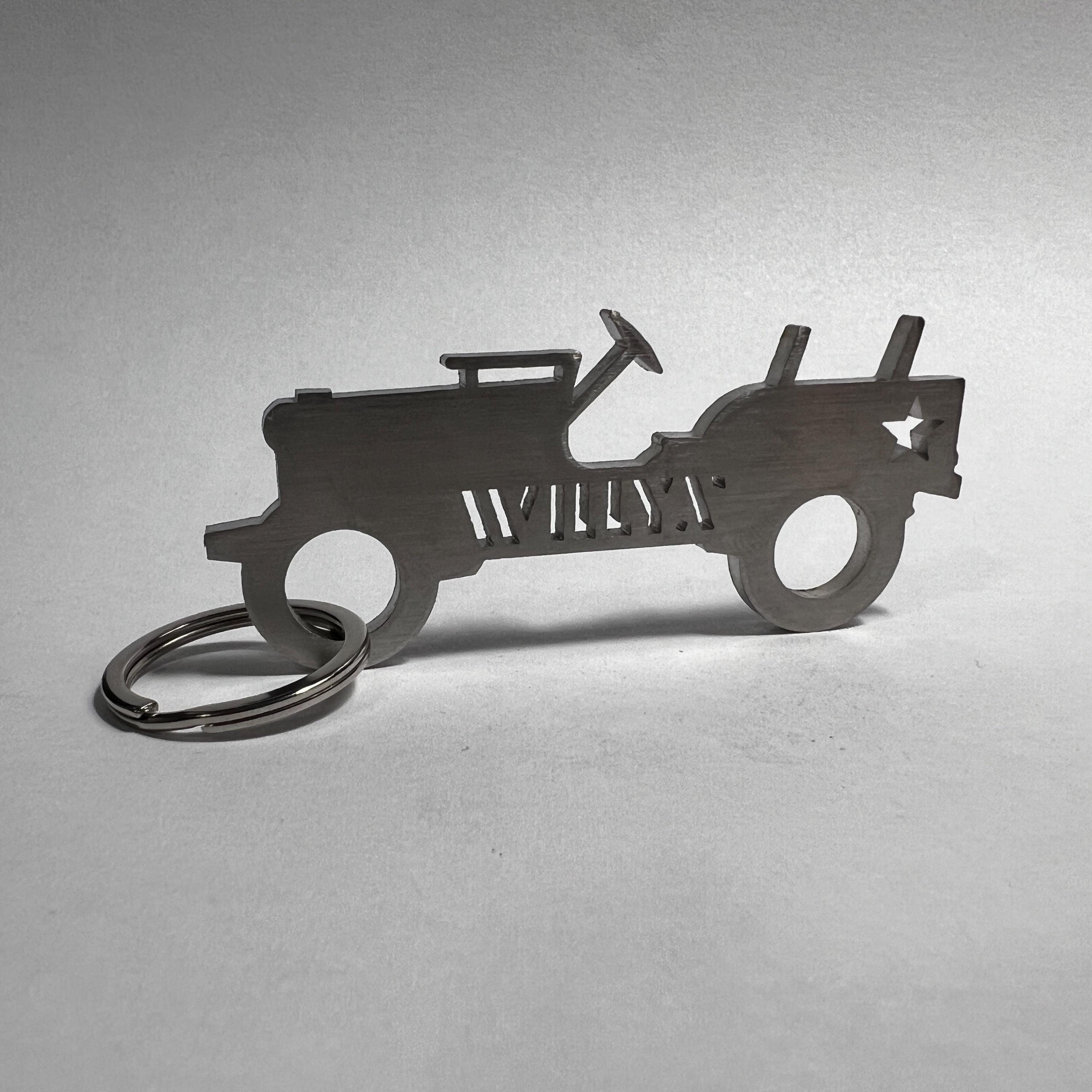 1950’s Willy’s Jeep Keychain - Stainless - Lasercut - Etsy