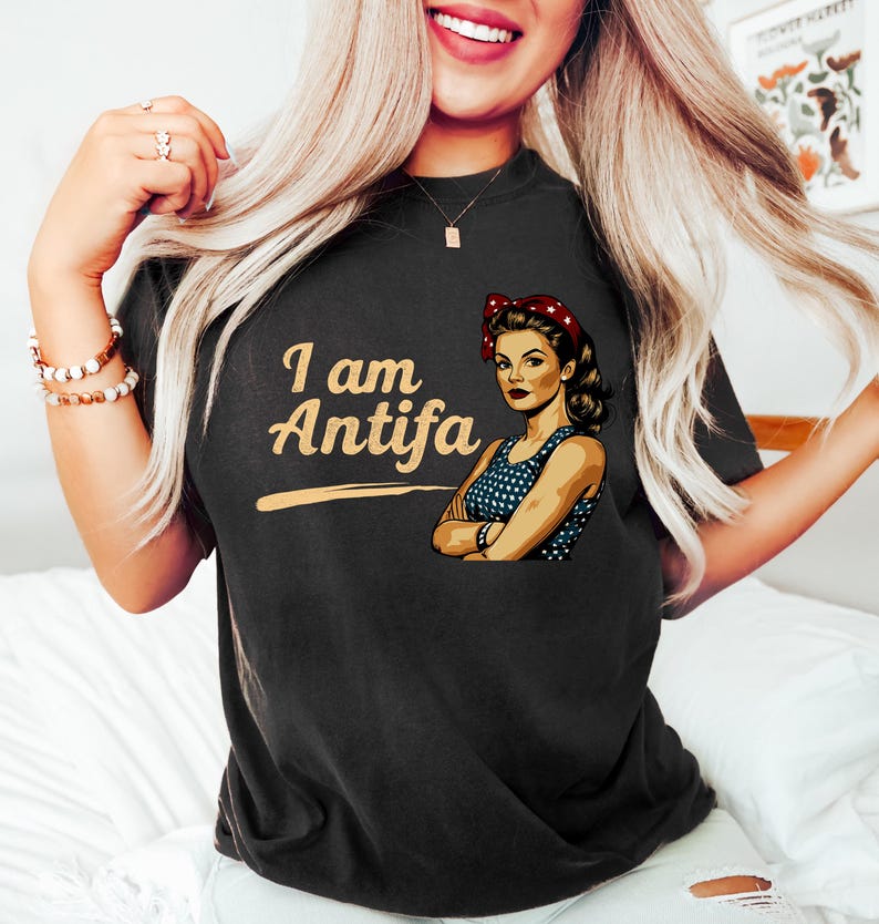 I Am Antifa Shirt, Anti Fascist Political Tee, Resist Fascism Top ...