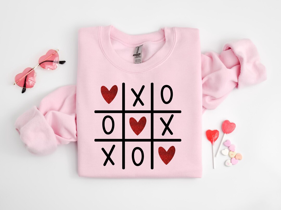 XOXO Shirt, Tic Tac Toe Heart Valentines Shirt, Cute Outfit, Valentine ...