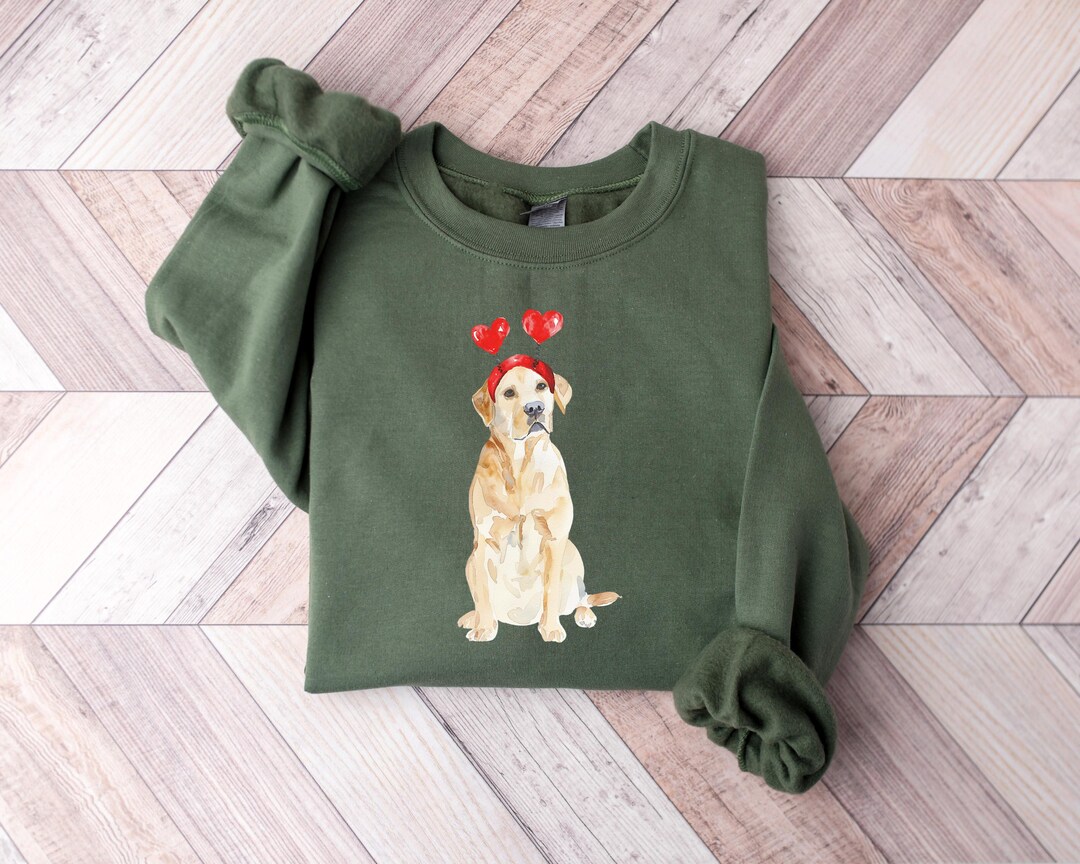 Valentines Watercolor Yellow Labrador Retriever Shirt, Dog Mom ...