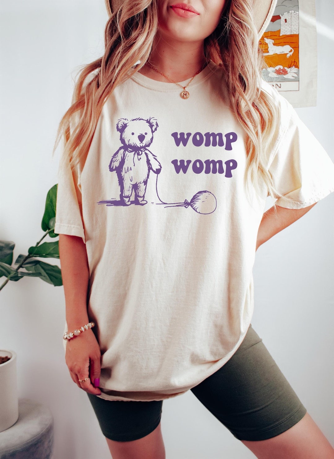 Womp Womp Graphic Shirt, Retro Unisex Adult T Shirt, Silly Bear Shirt ...