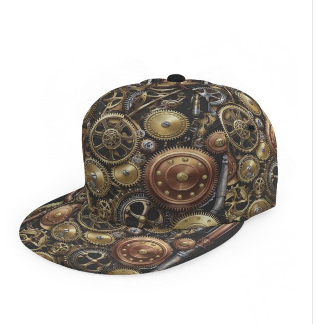 Steampunk Baseball Cap, Steampunk Hat, Steampunk Gears and Clocks Hat ...