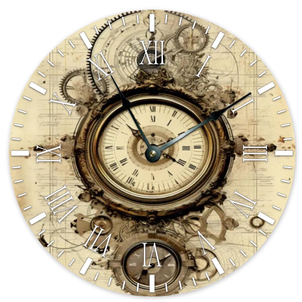 Steampunk Mechanical Cat -clockwork Gears Clock- Wall Clock- Steampunk ...