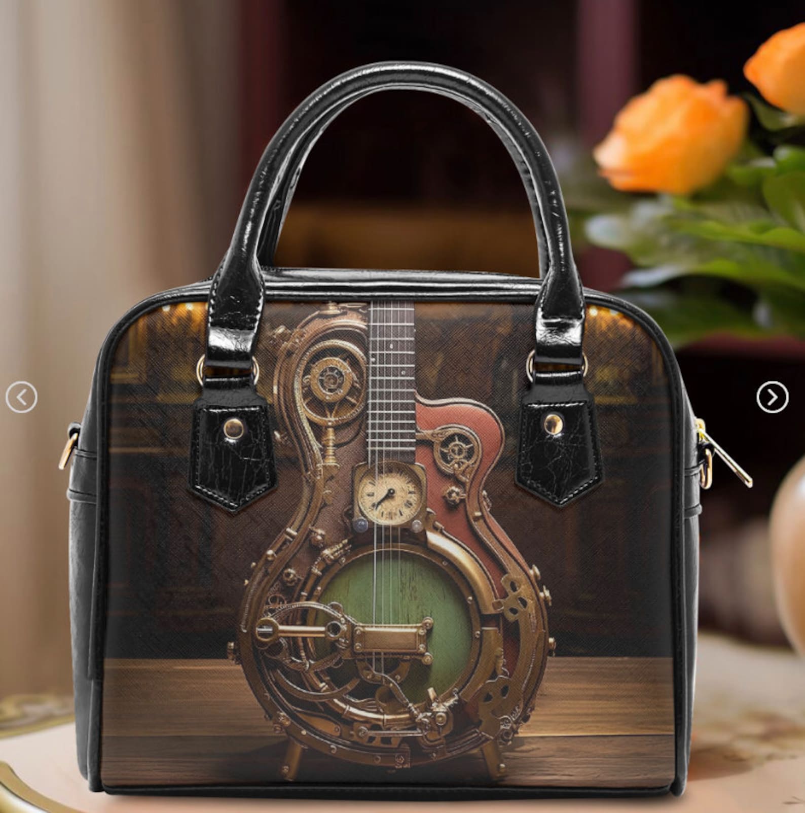 Steampunk Guitar Purse-copper Clocks and Gears Purse Steam Punk ...