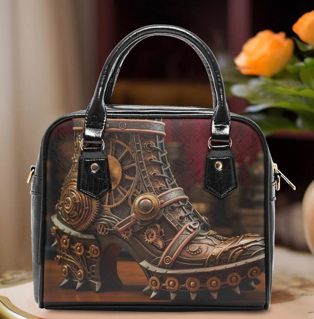 Steampunk Shoe Purse-copper Clocks and Gears Purse Steam Punk Victorian ...