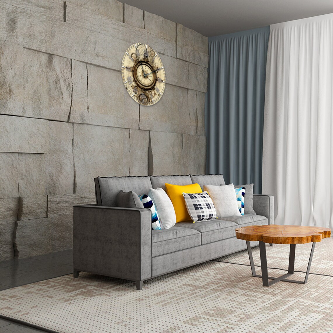 Steampunk Mechanical Cat -clockwork Gears Clock- Wall Clock- Steampunk ...