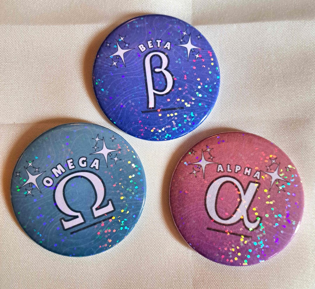 Omegaverse Classification Button Pins | Badge | AO3 | Book Trope ...