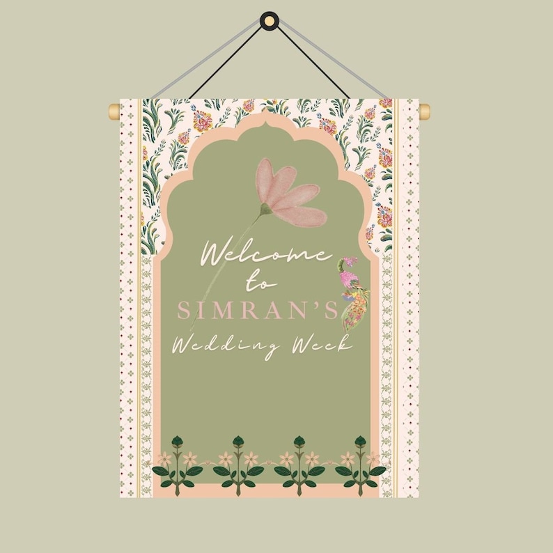 Wedding Week Welcome Sign, Wedding Invitation, Punjabi Wedding, Indian ...