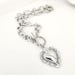 Silver Sacred Heart Necklace: Chunky Chain, Valentine's Gift, Religious ...