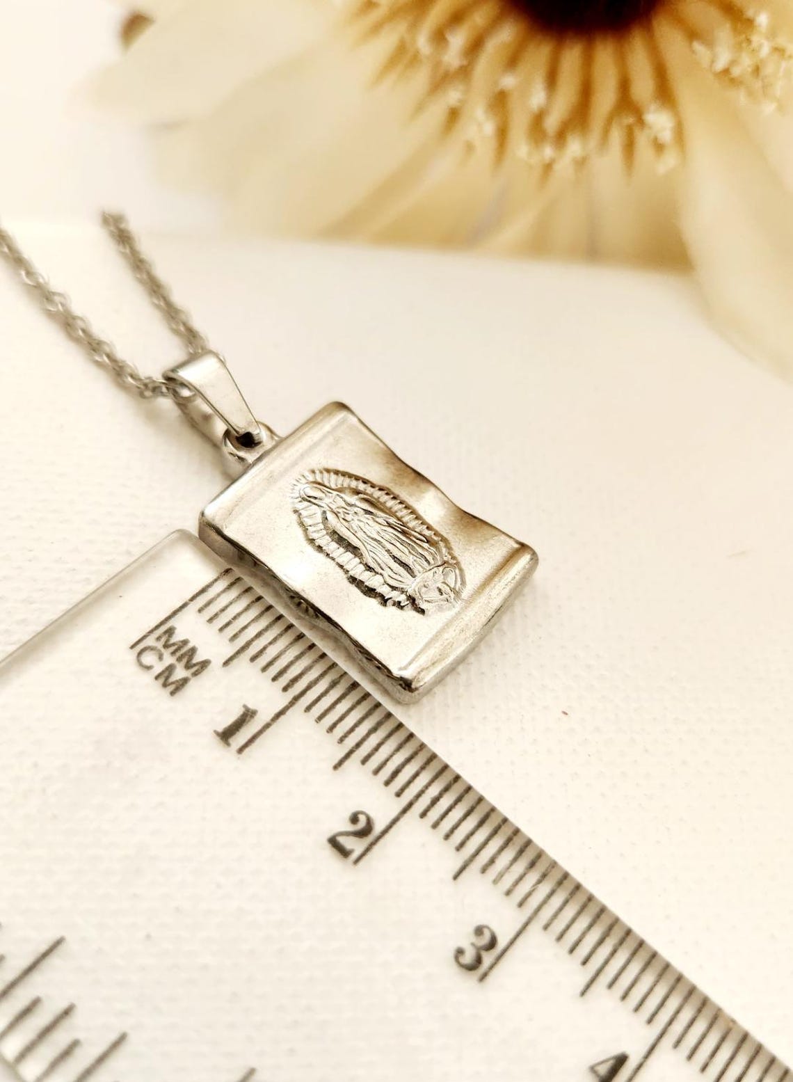 Virgencita Scapular, Catholic Scapular Necklace, Silver Scapular ...