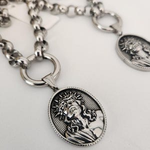 Jesus Silver Medal Necklace, Messiah Religious Necklace , Religious ...